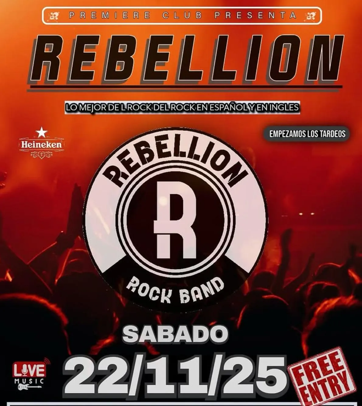 Rebellion Rock Band Live (de Tardeo a Madrugada) | Marbella